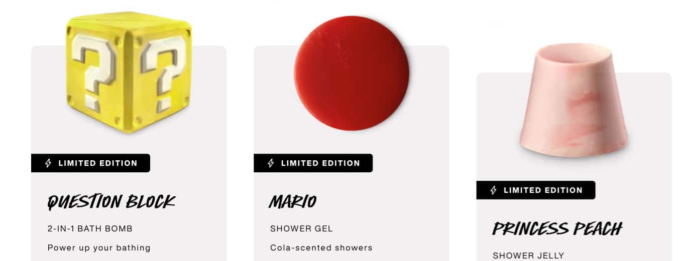 Lush launches Super Mario Bros. Movie cosmetics and bath bombs