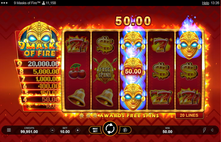 9 Masks of Fire Slot Review - Play the Free Demo